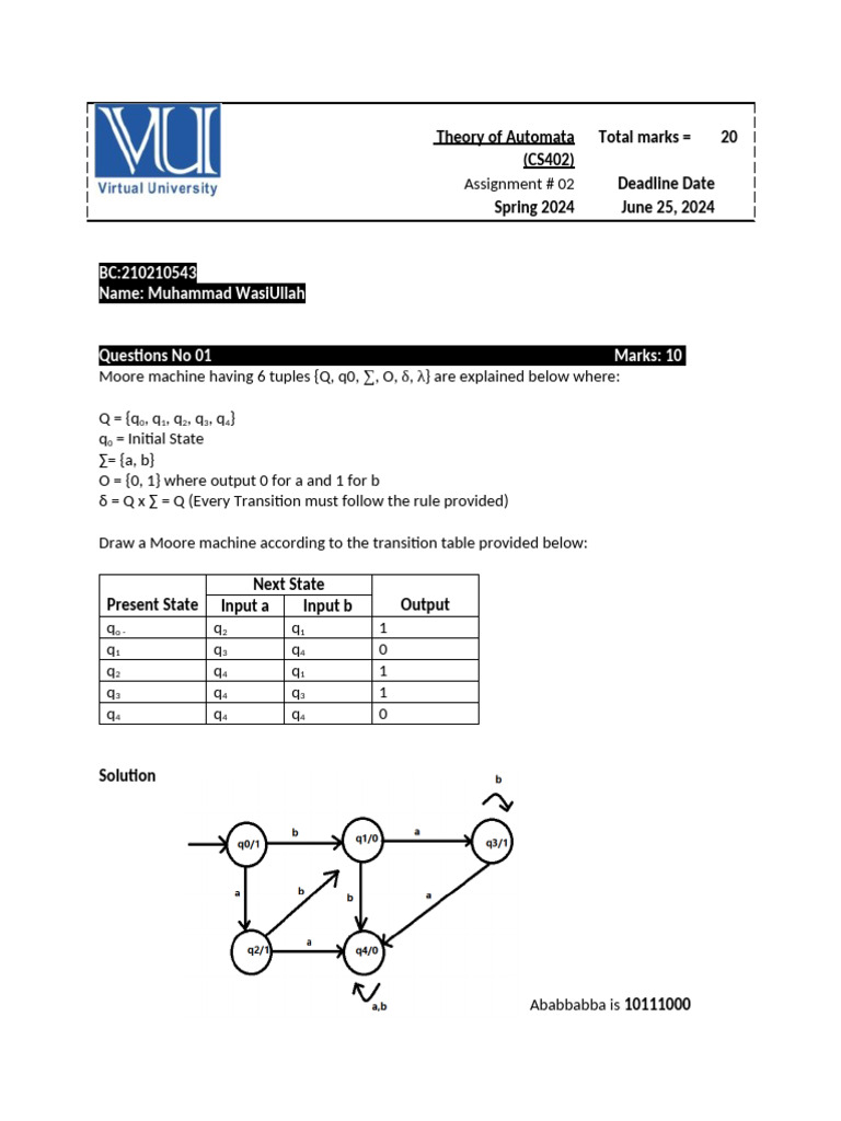 Automata Assignment Guide | PDF