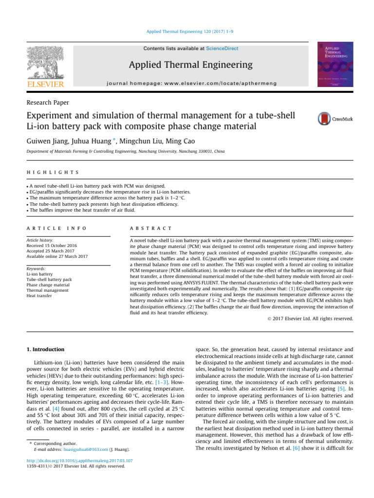 Experiment and Simulation of Thermal Management For A Tube-Shell | PDF ...