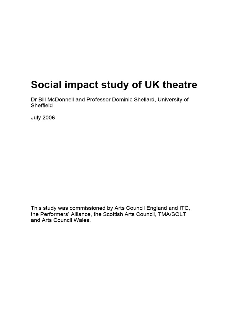 Social Impact of Theatre | PDF | Domestic Violence | Knowledge