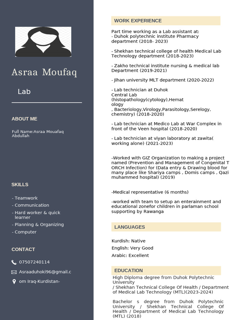 Asraa M-CV Corrected Final | PDF | Medicine | Health Care