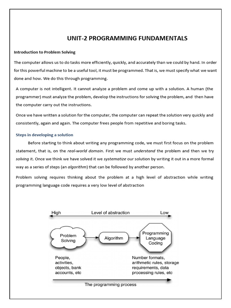 Fop Notes | PDF | Integer (Computer Science) | Programming