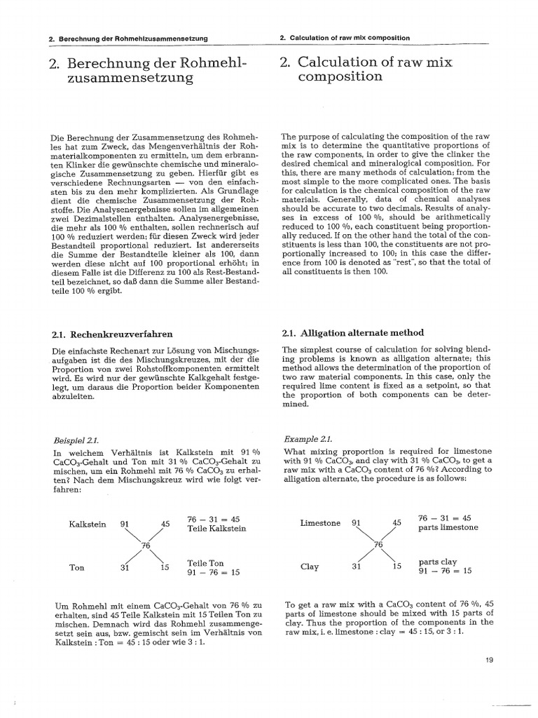 02 Calculation of Raw Mix Composition | PDF