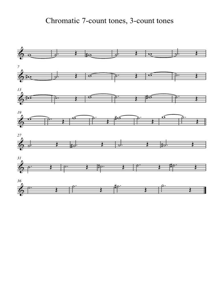 Chromatic 7-Count Tones, 3-Count Tones - Full Score | PDF