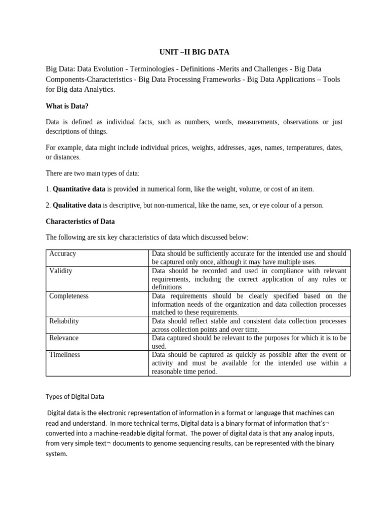 UNIT 2 BDA | PDF | Big Data | Data