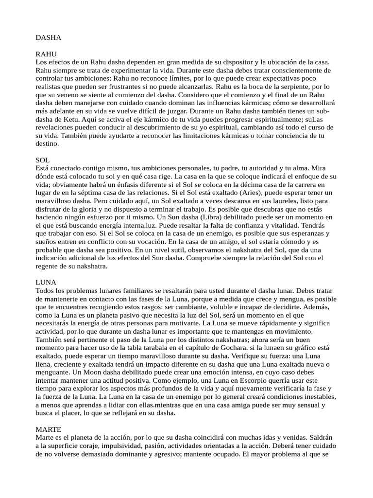 DASHAS | PDF | Luna | Felicidad