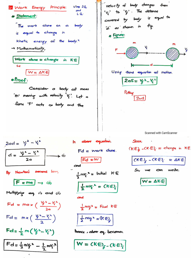 Work Energy Principle | PDF