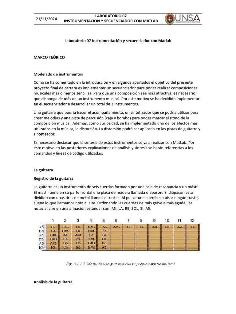 GUIA Laboratorio 07 Instrumentación y secuenciador con Matlab | PDF | Informática