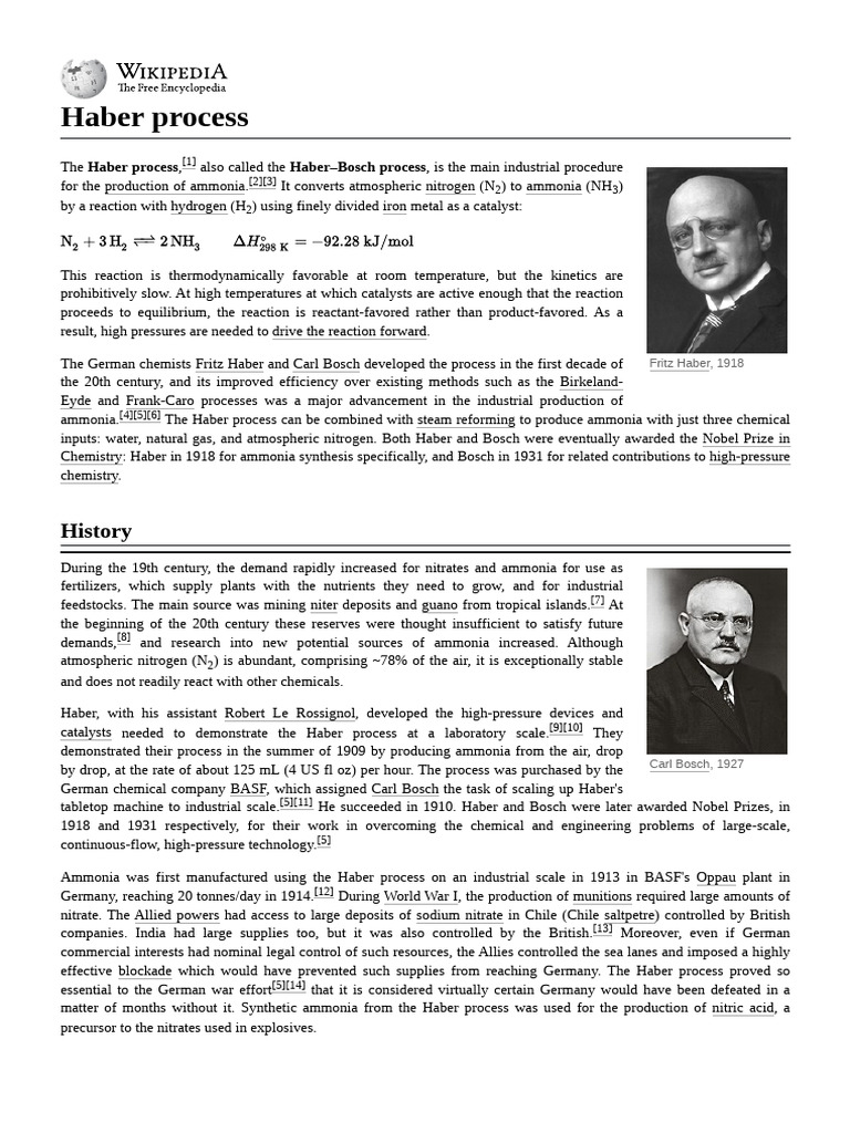 Haber_process | PDF | Catalysis | Hydrogen
