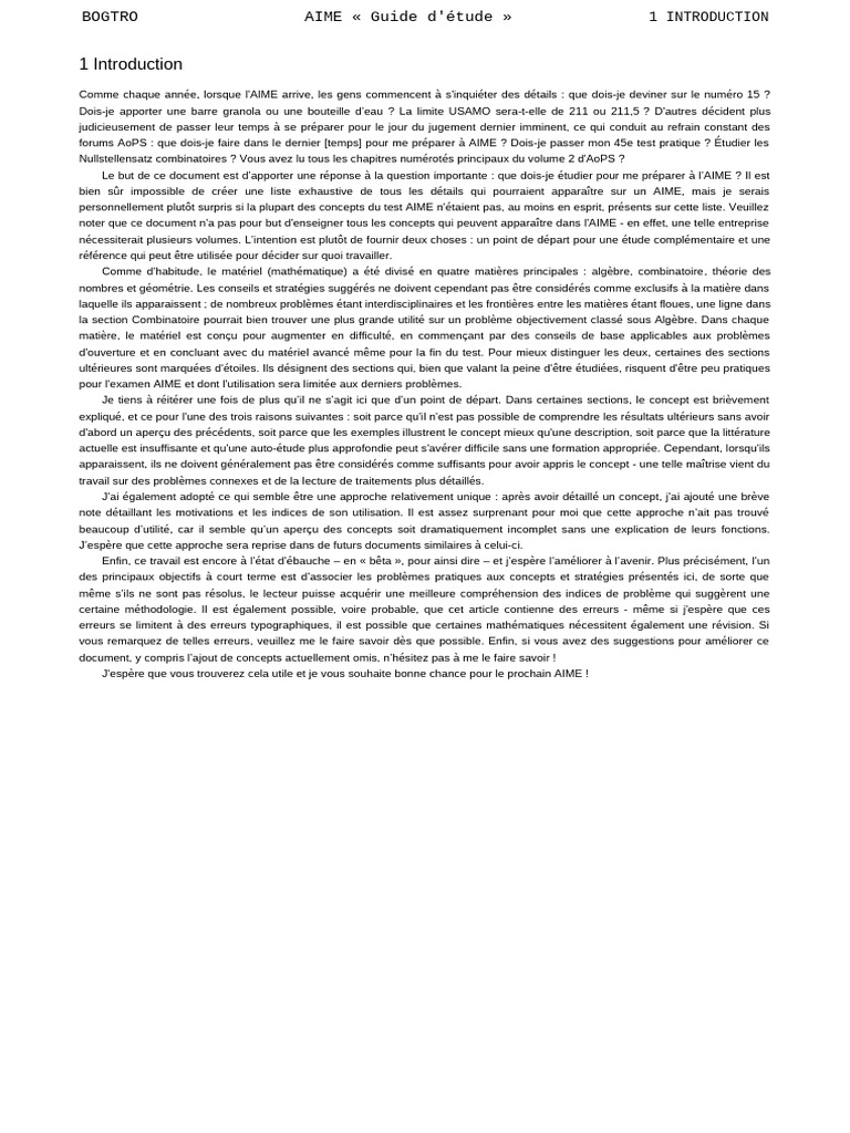 Préparation efficace pour l'AIME | PDF | Équations | Combinatoire