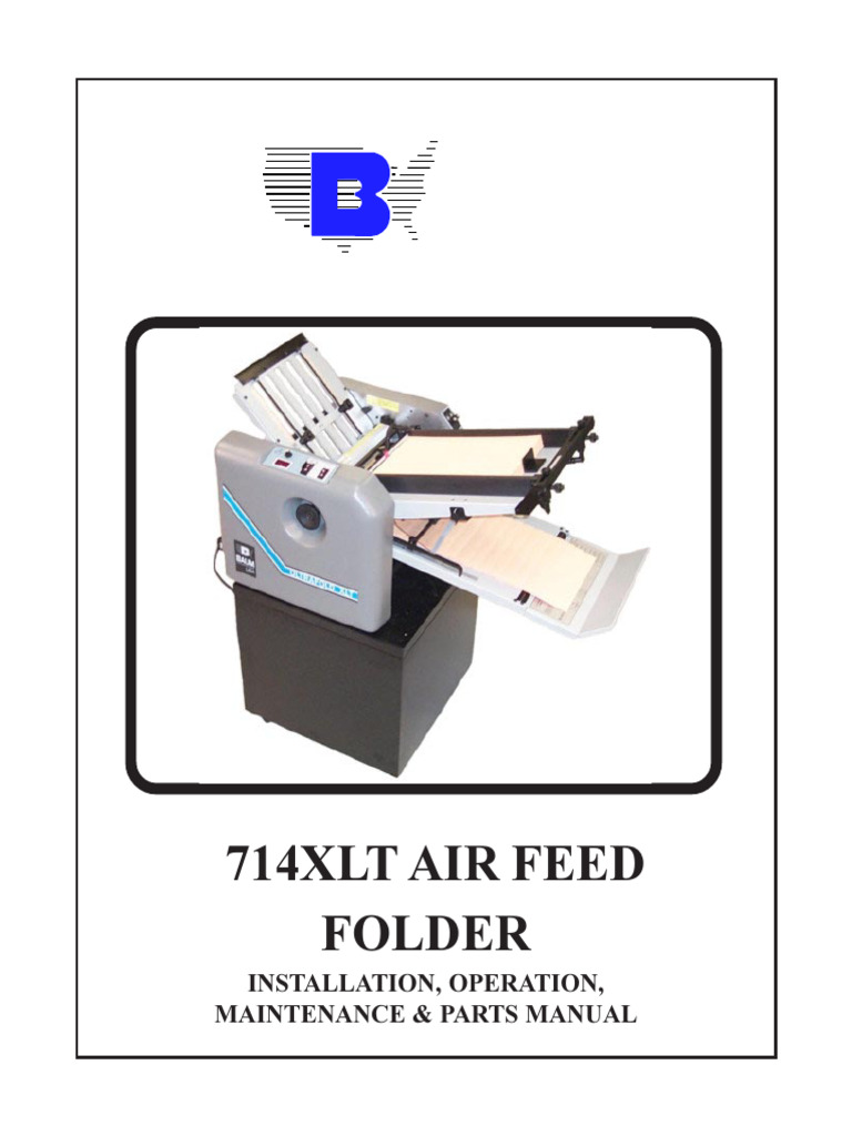 714XLT Air Feed Folder Manual | PDF