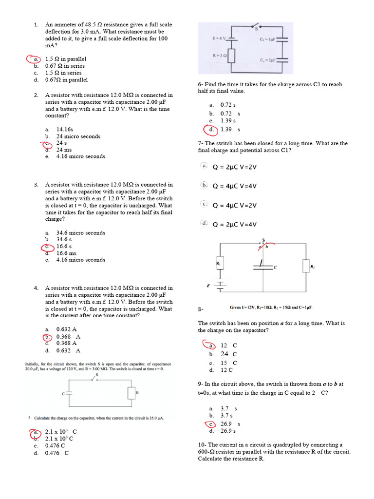 mcq-26-27 (1) | PDF | Magnetic Field | Capacitor