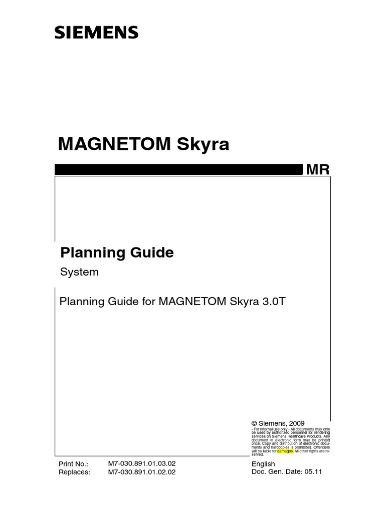 Guide Planning Siemens Skyra | PDF | Safety