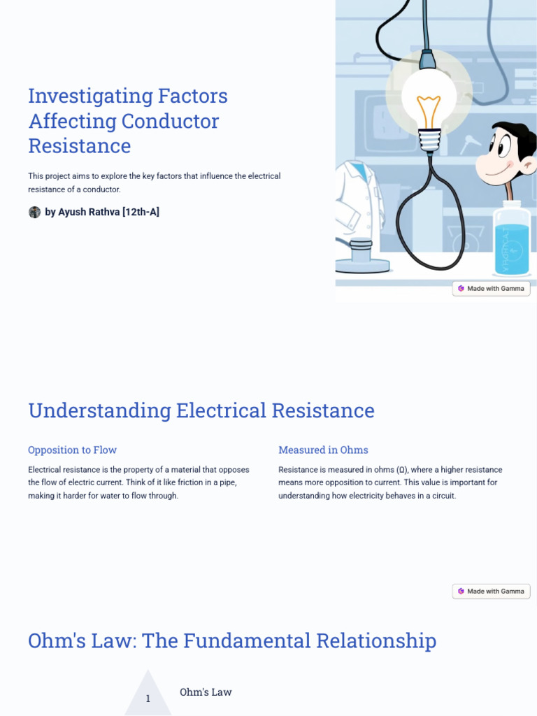 Investigating Factors Affecting Conductor Resistance | PDF | Electrical ...