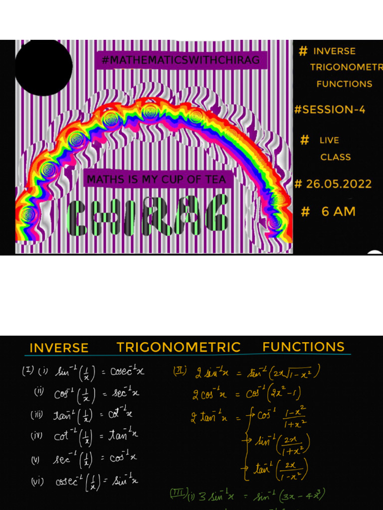 Inverse Trigonometric Functions 2 Pdf