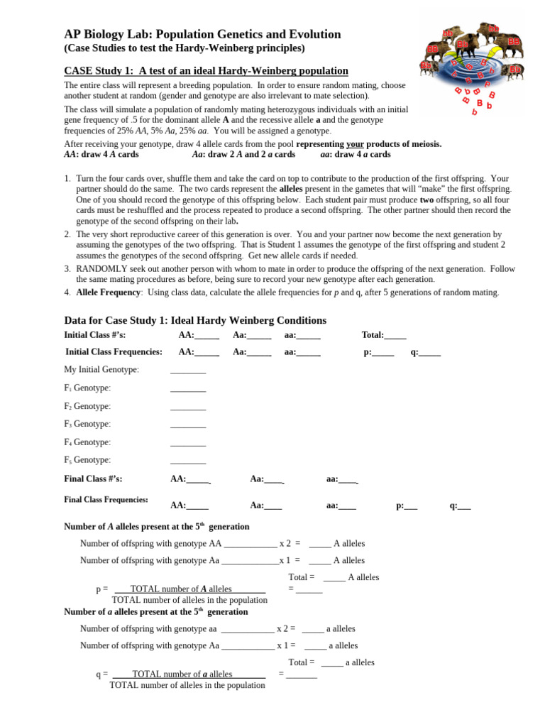 11-Lab+Population+Genetics 2022 SHORT | PDF | Dominance (Genetics) | Zygosity