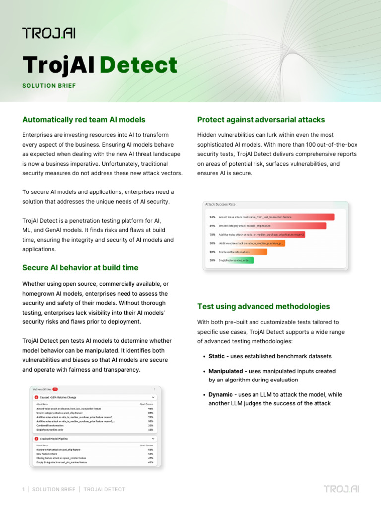 67660af90cbae092c26b4341_TrojAI-Detect-Data-Sheet | PDF
