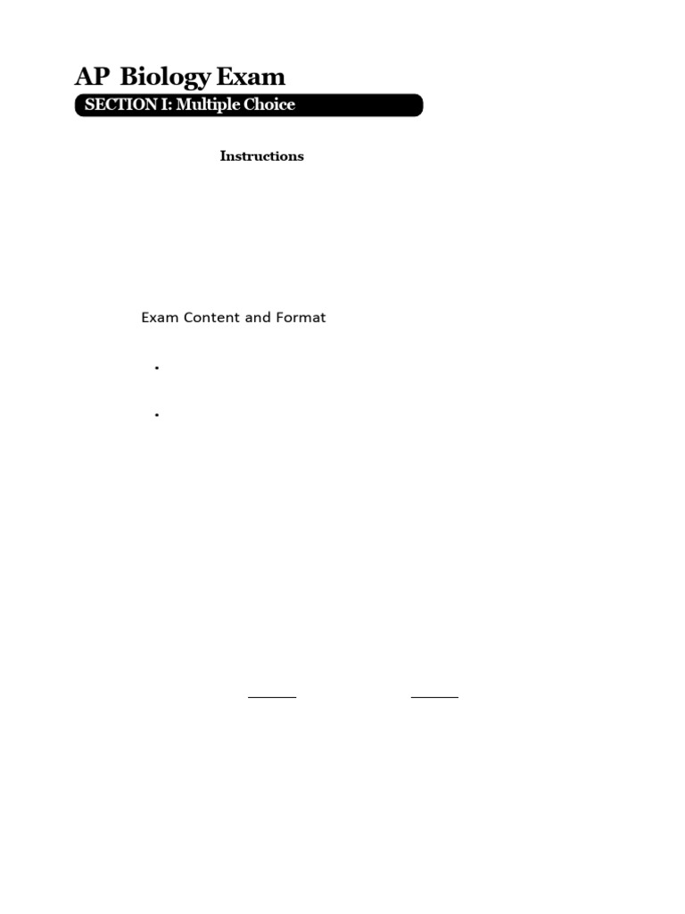 AP Biology MCQ Exam Trial | PDF | Luteinizing Hormone | Cellular ...