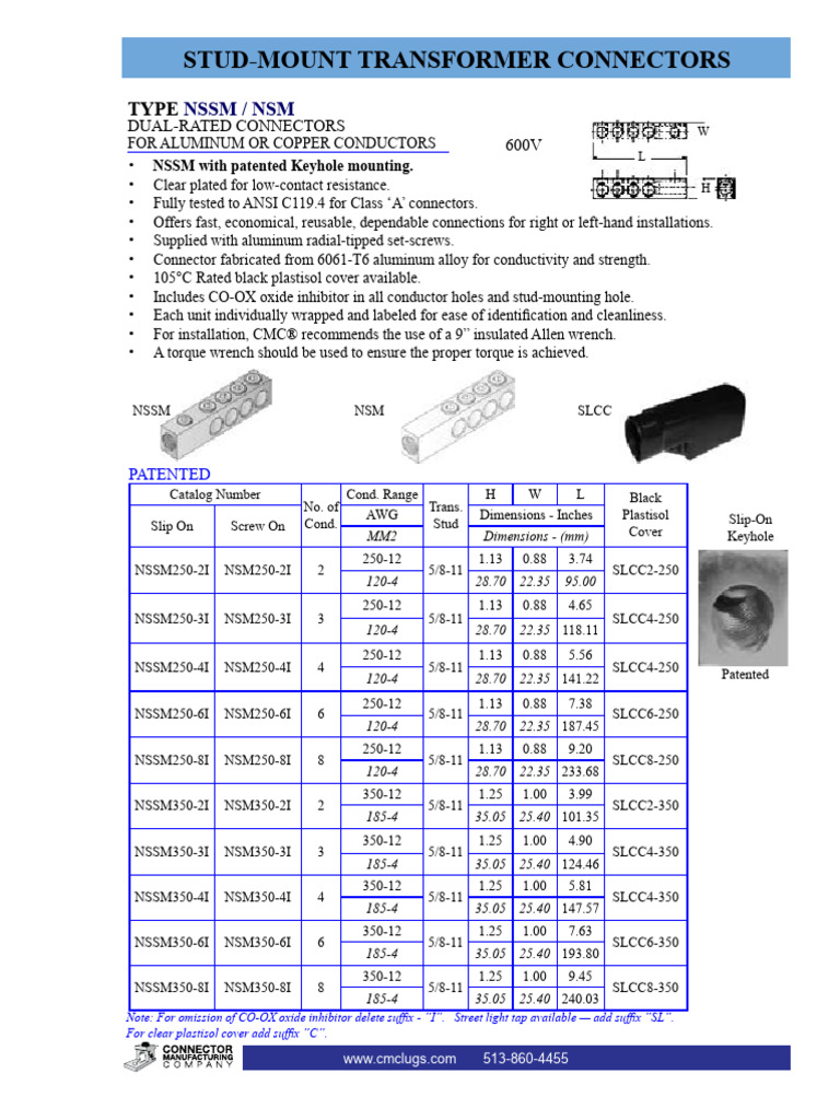 Transformer Connectors Utility - 2024 | PDF | Electrical Conductor ...