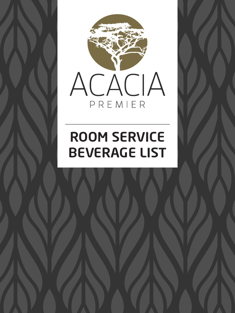 Acacia Room Service Menus | PDF | Aroma Of Wine | Sauce
