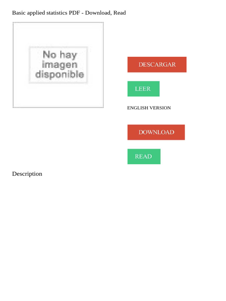 Basic Applied Statistics PDF - Download, Read DOWNLOAD READ ENGLISH ...