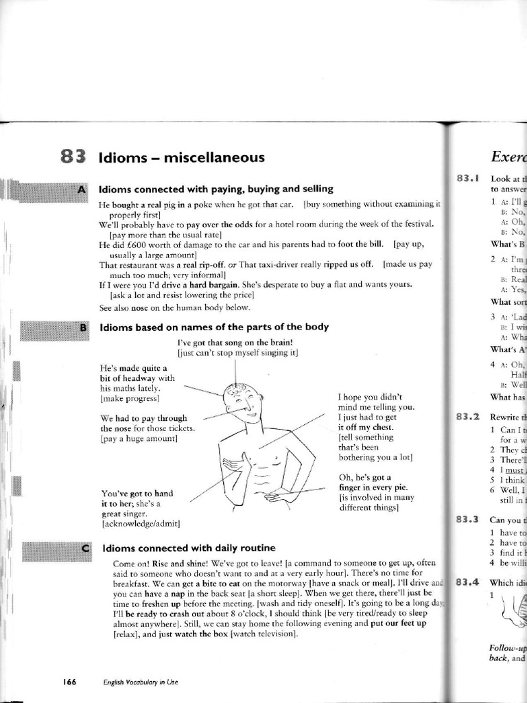 EVU 83 Idioms | PDF | Lexical Semantics | Vocabulary
