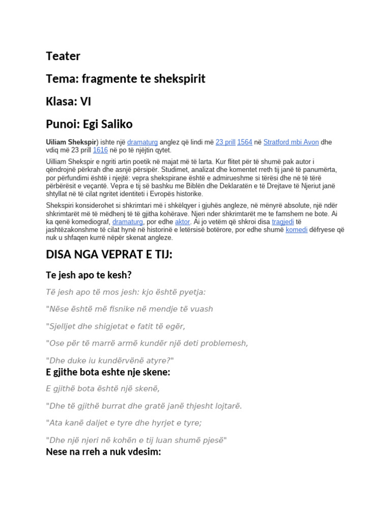 SHEKSPIRI | PDF