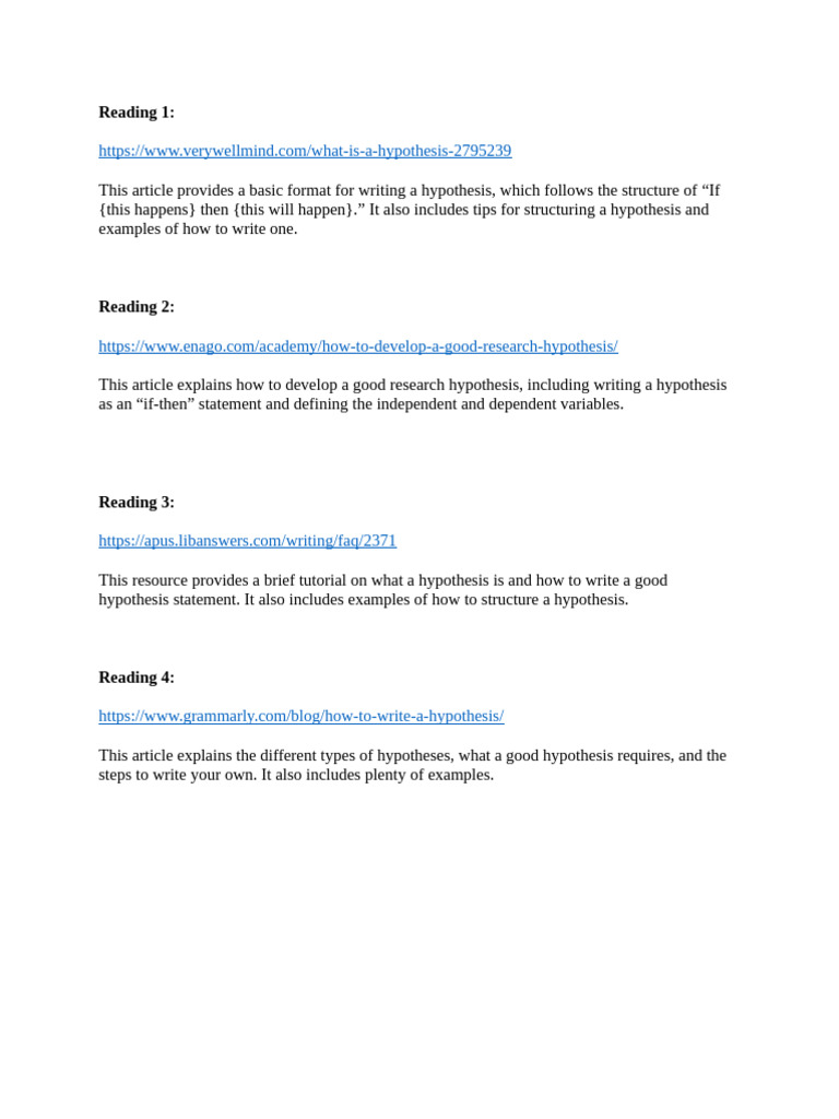 How To Formulate A Hypothesis | PDF | Hypothesis | Falsifiability