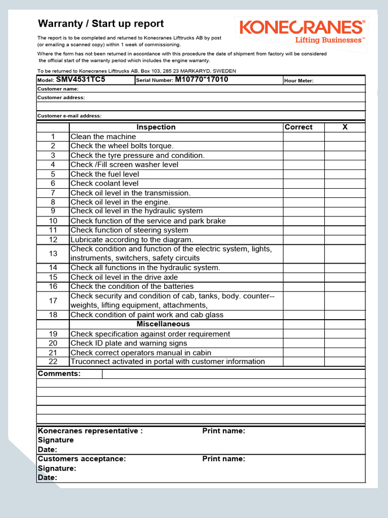 SMV Engine Warranty & Inspection Manual | PDF | Manual Transmission ...