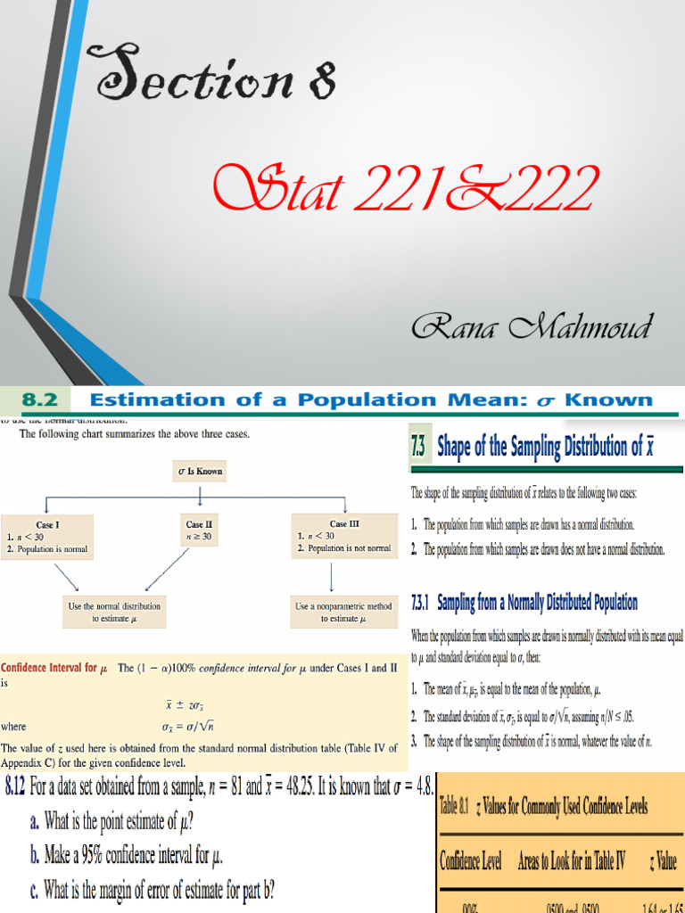 Section8 Stat221 Stat222 | PDF