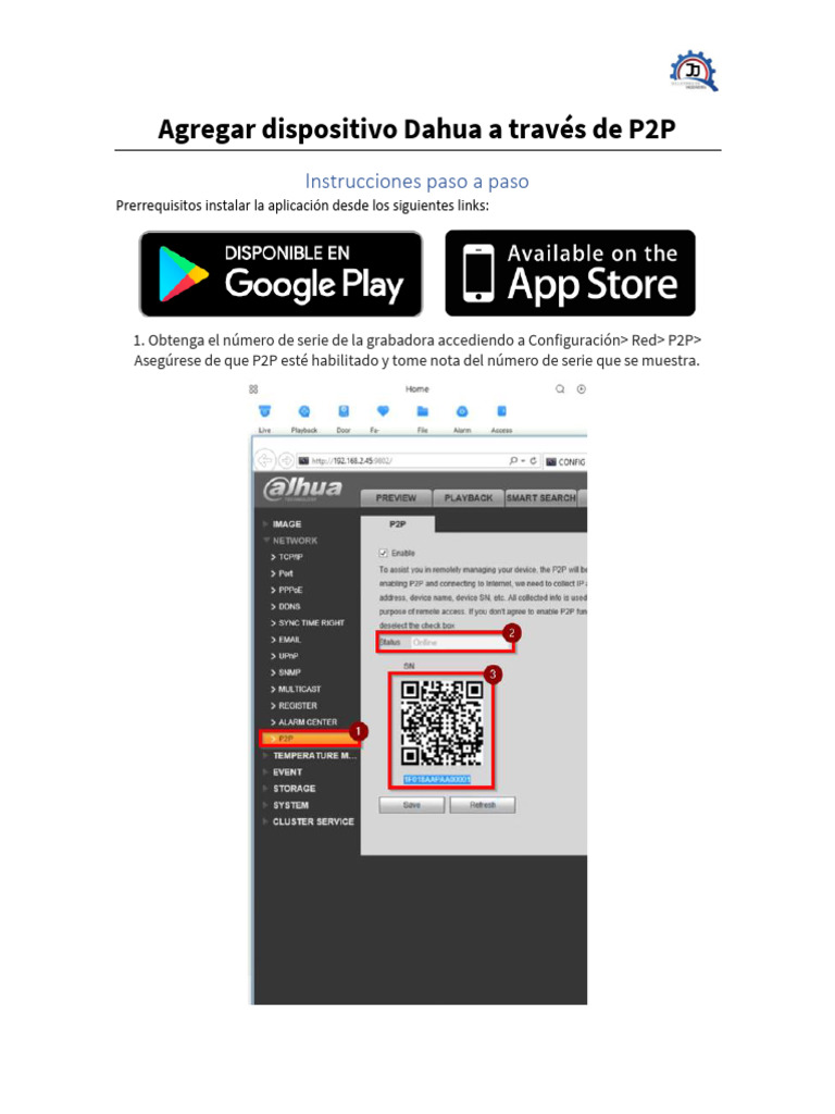 Manual Agregar Dispositivo Dahua A Través de P2P | PDF