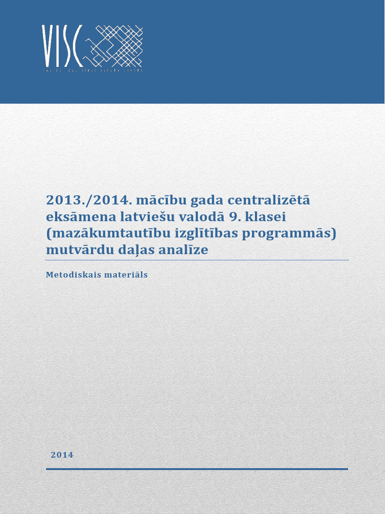 2013 2014 Ce lv2 9kl Analize | PDF