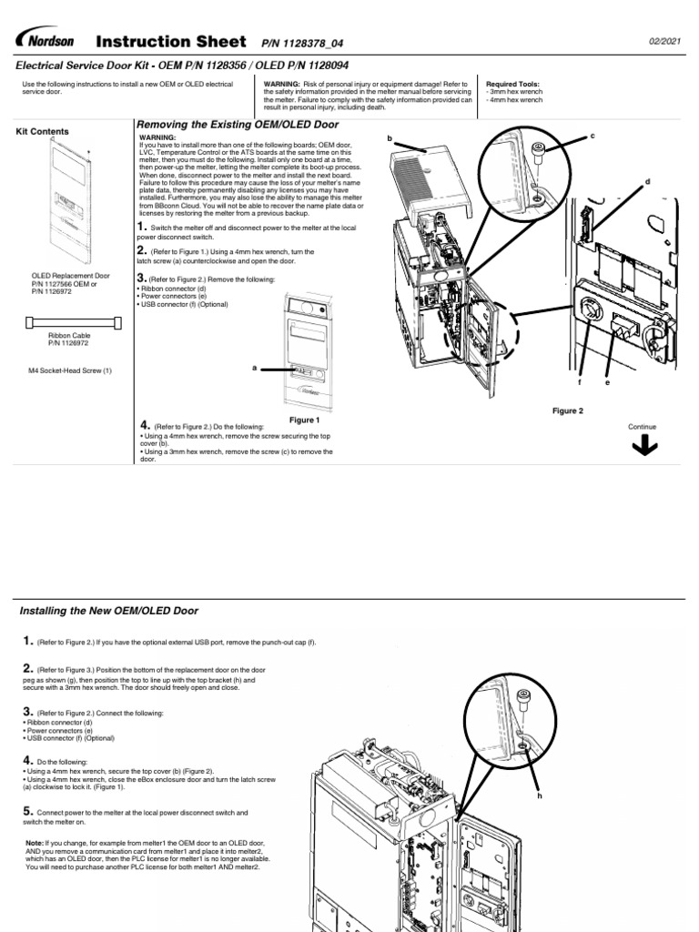 Install Electrical Service Door Kit | PDF | Electronics | Manufactured ...