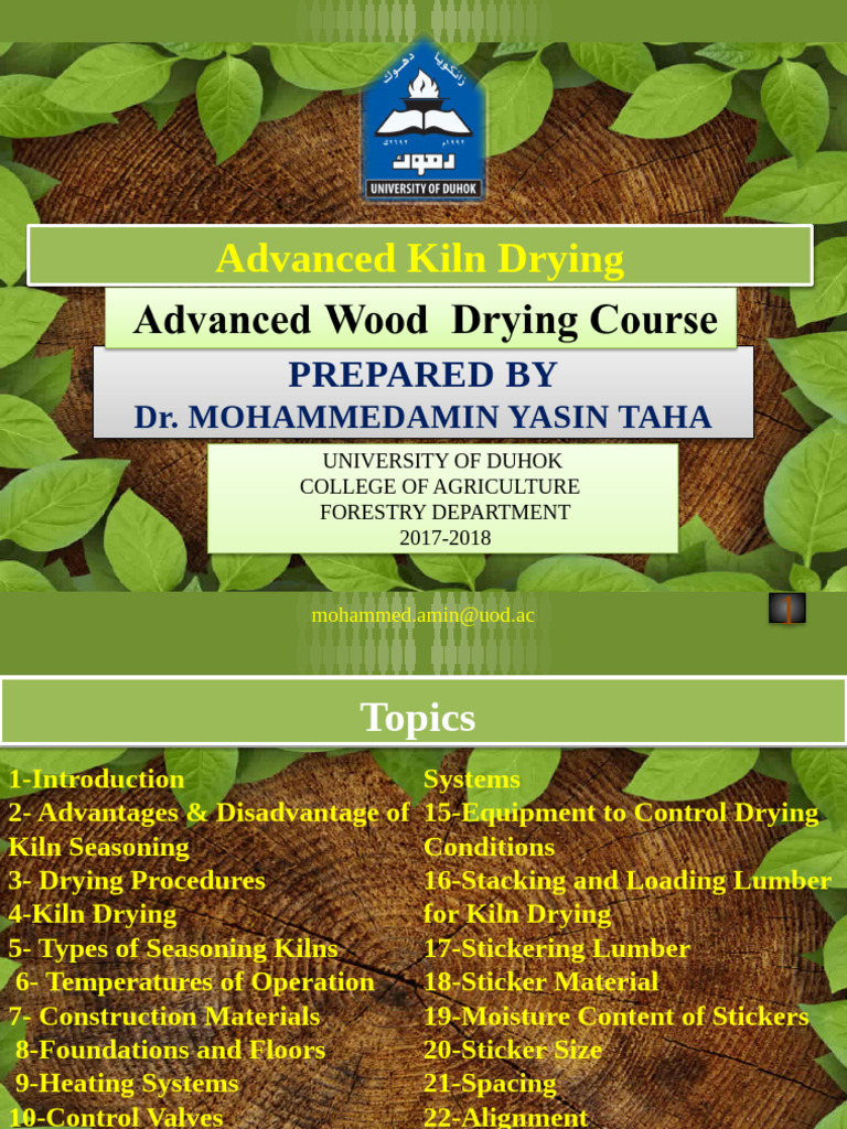 Advanced Kiln Drying | PDF | Lumber | Wood
