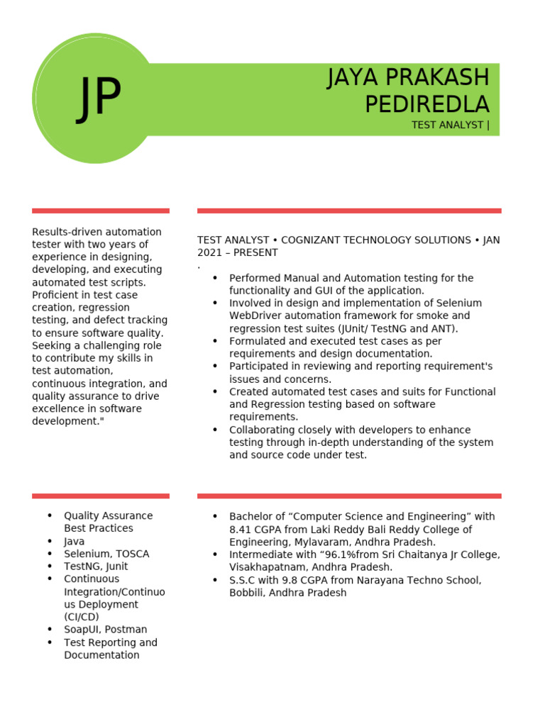 JayaPrakash Resume | PDF