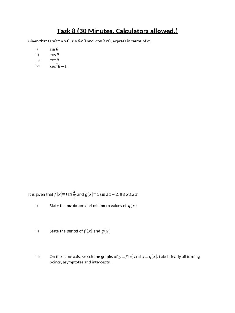 Trigonometric Functions and Graph Analysis | PDF