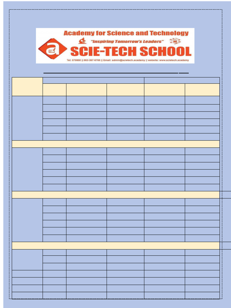 End of Term 1 Invigilation Timetable 2024 Yr 8 - Yr 13 | PDF