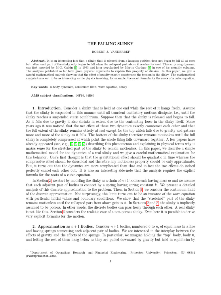 slinky | PDF | Force | Wave Equation