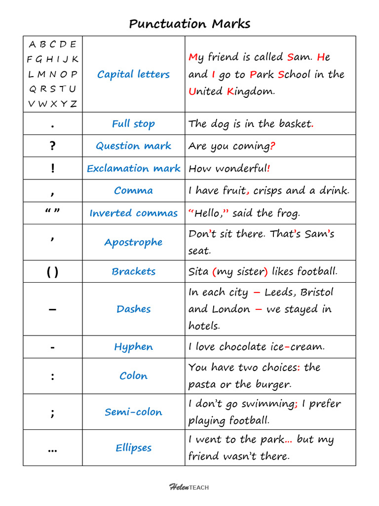 Punctuation Marks | PDF