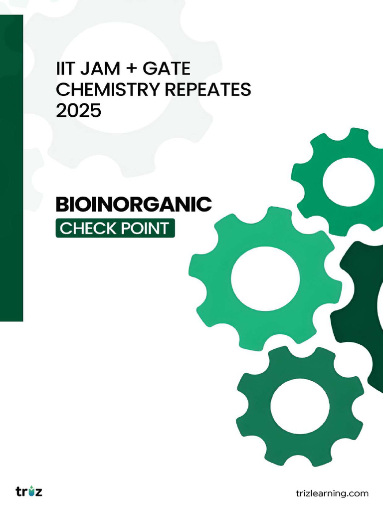 Bioinorganic Chemistry Checkpoint | PDF | Hemoglobin | Iron