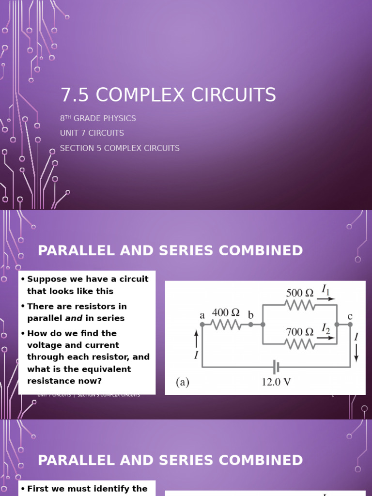 7 5+Complex+Circuits | PDF | Electrical Network | Series And Parallel ...
