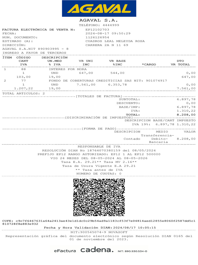 Agaval S.A. Agaval S.A | PDF | Jerga corporativa | Pagos