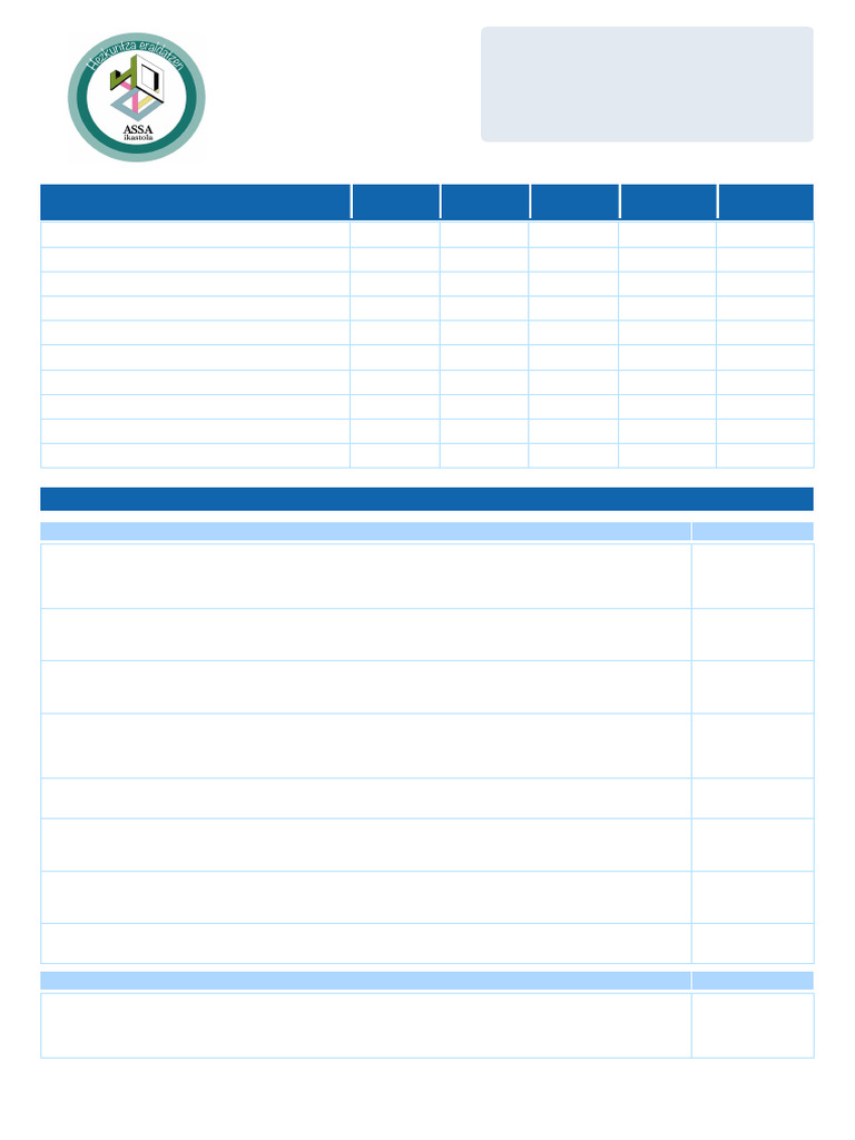 1. Ebaluazioa - Notak 6 | PDF