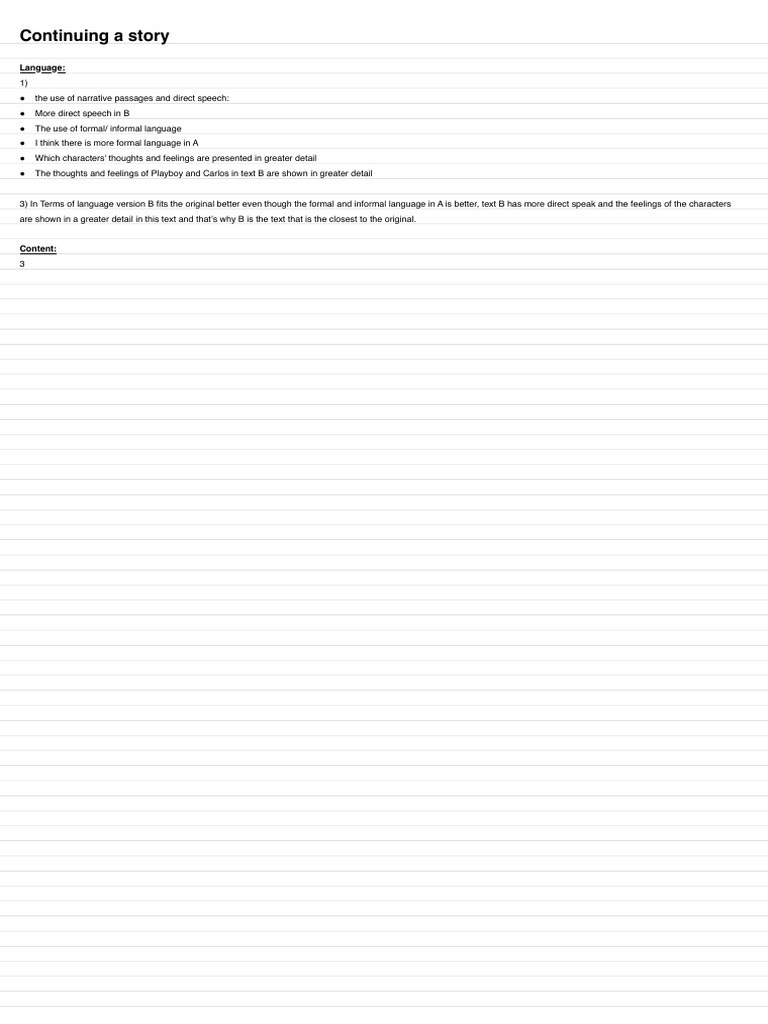 Continuing A Story | PDF