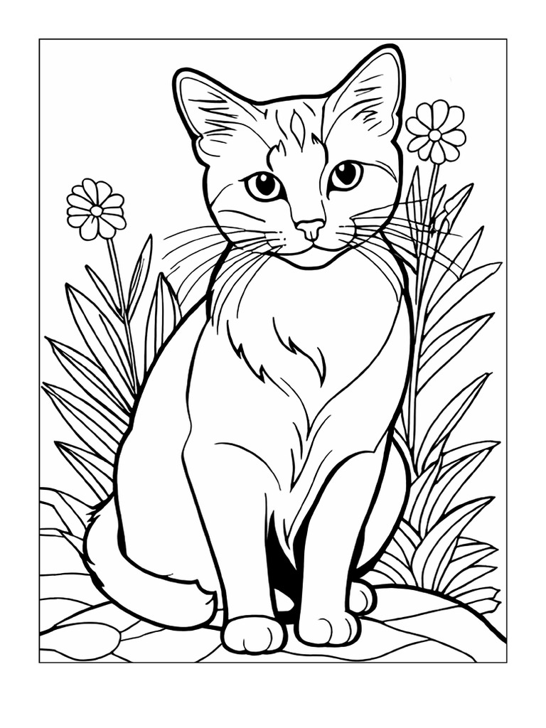 coloring-pages-for-children-cats-48276 | PDF
