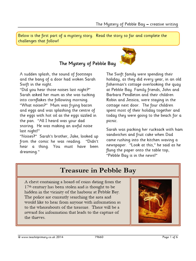 The Mystery of Pebble Bay Creative Writing | PDF