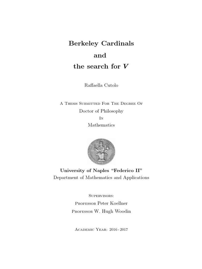 Berkeley Cardinals | PDF | Mathematical Logic | Mathematics