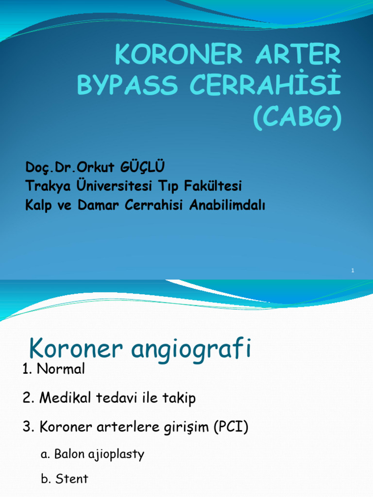 7. İskemik kalp hastalığının cerrahi tedavisi | PDF
