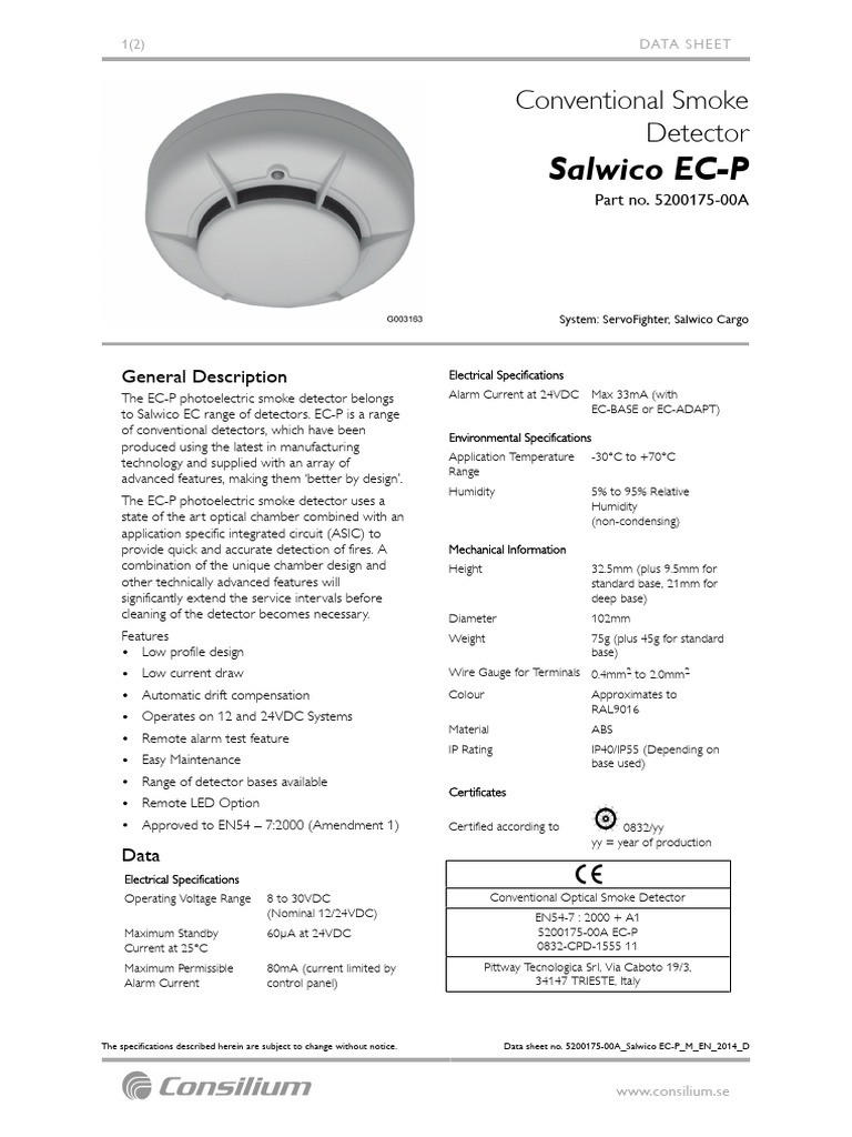 Datasheet 5200175 00A Salwico EC P | PDF | Electricity | Equipment