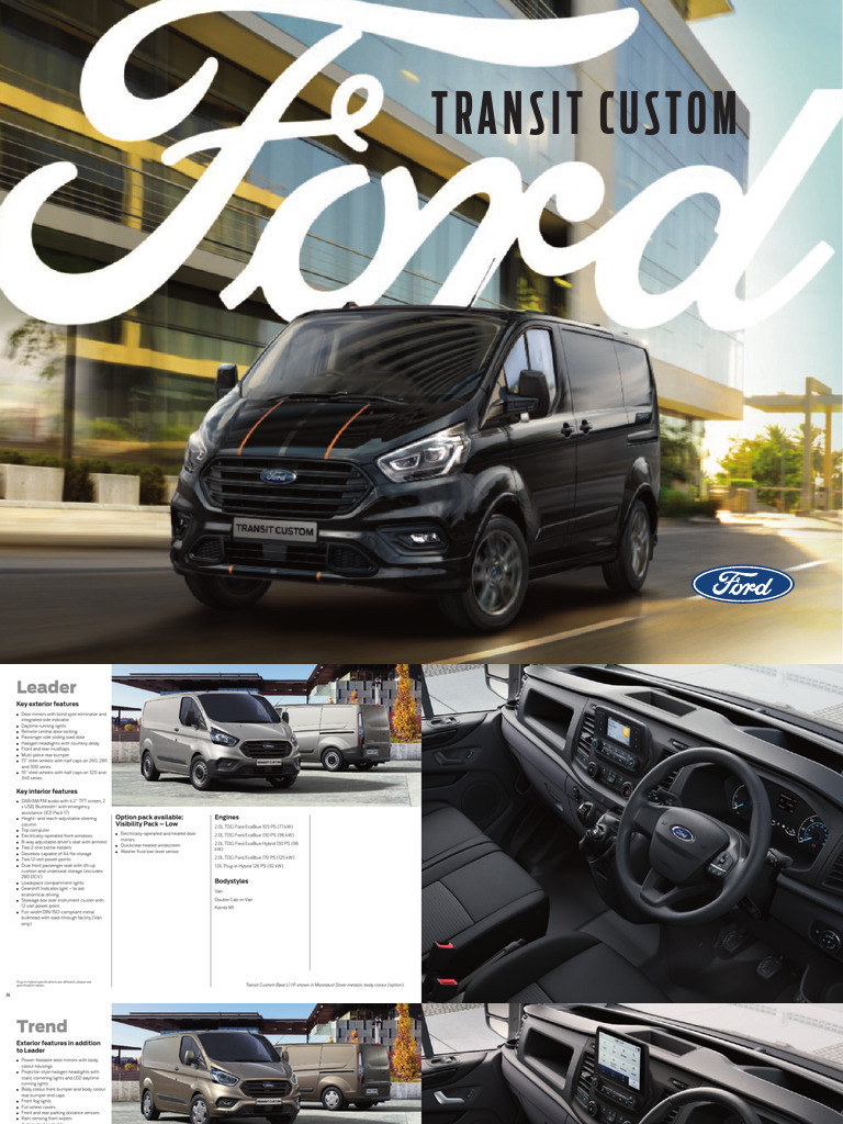 FT Transit Custom | PDF | Motor Vehicle | Land Vehicles