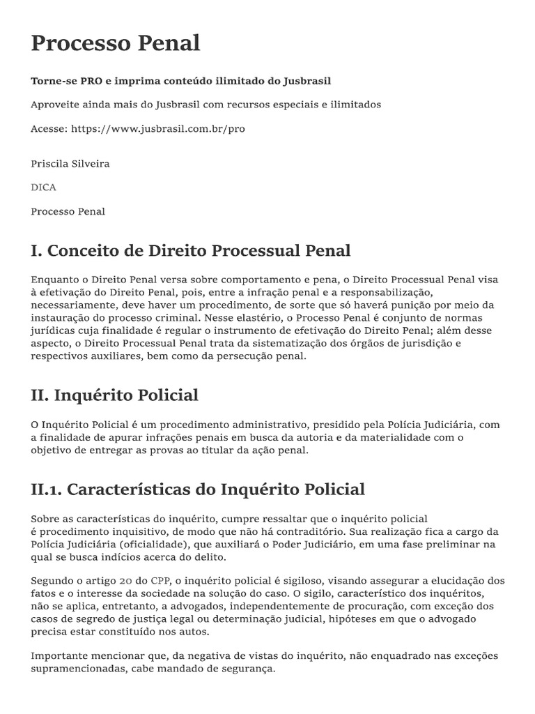 Processo Penal | PDF